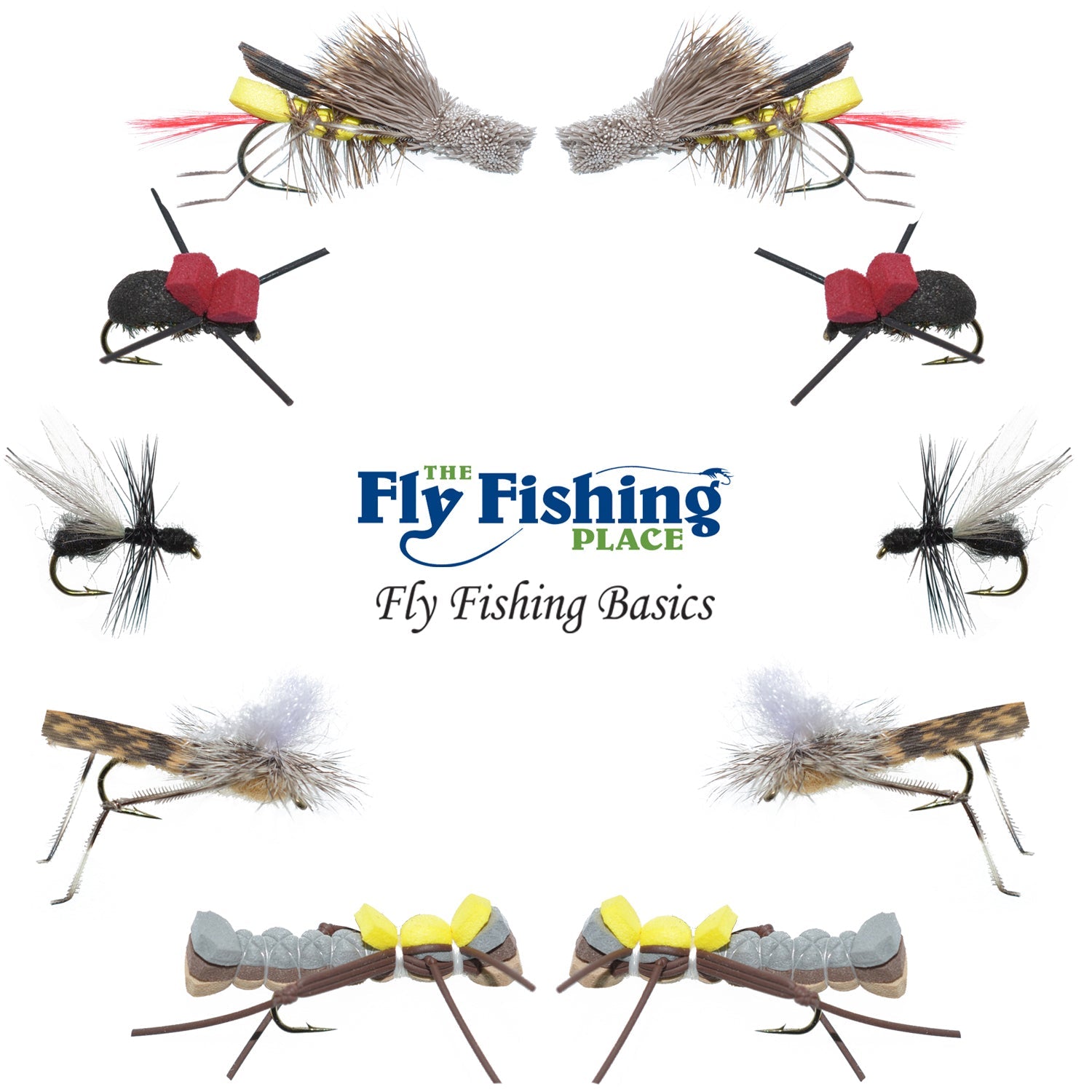The Fly Fishing Place Basics Collection - Terrestrials Dry Fly Assortm – Wasatch Tenkara Rods