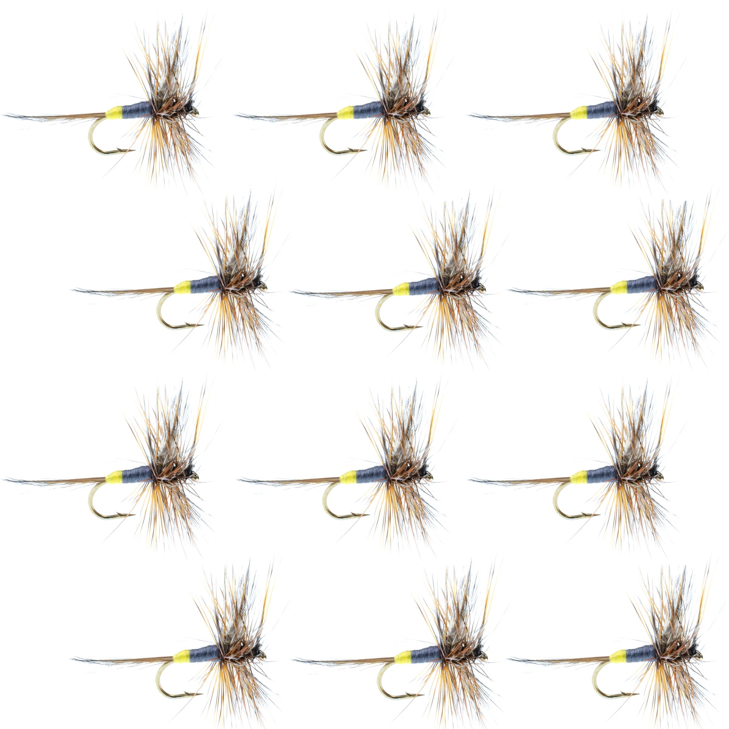 Adams Female Classic Dry Fly - 1 Dozen Flies - Hook Size 12 – Wasatch ...