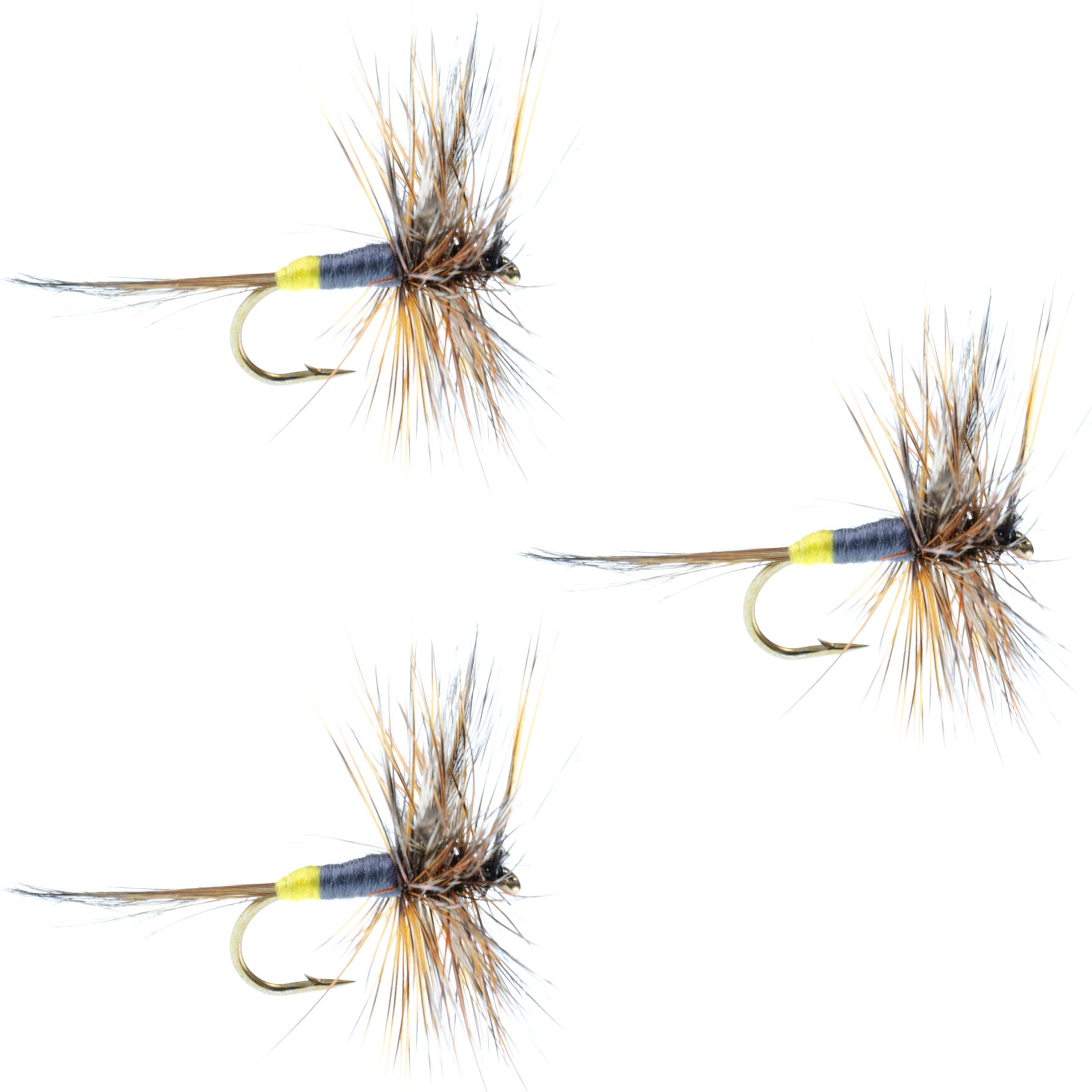 3 Pack Adams Female Classic Dry Fly - Hook Size 14 – Wasatch Tenkara Rods