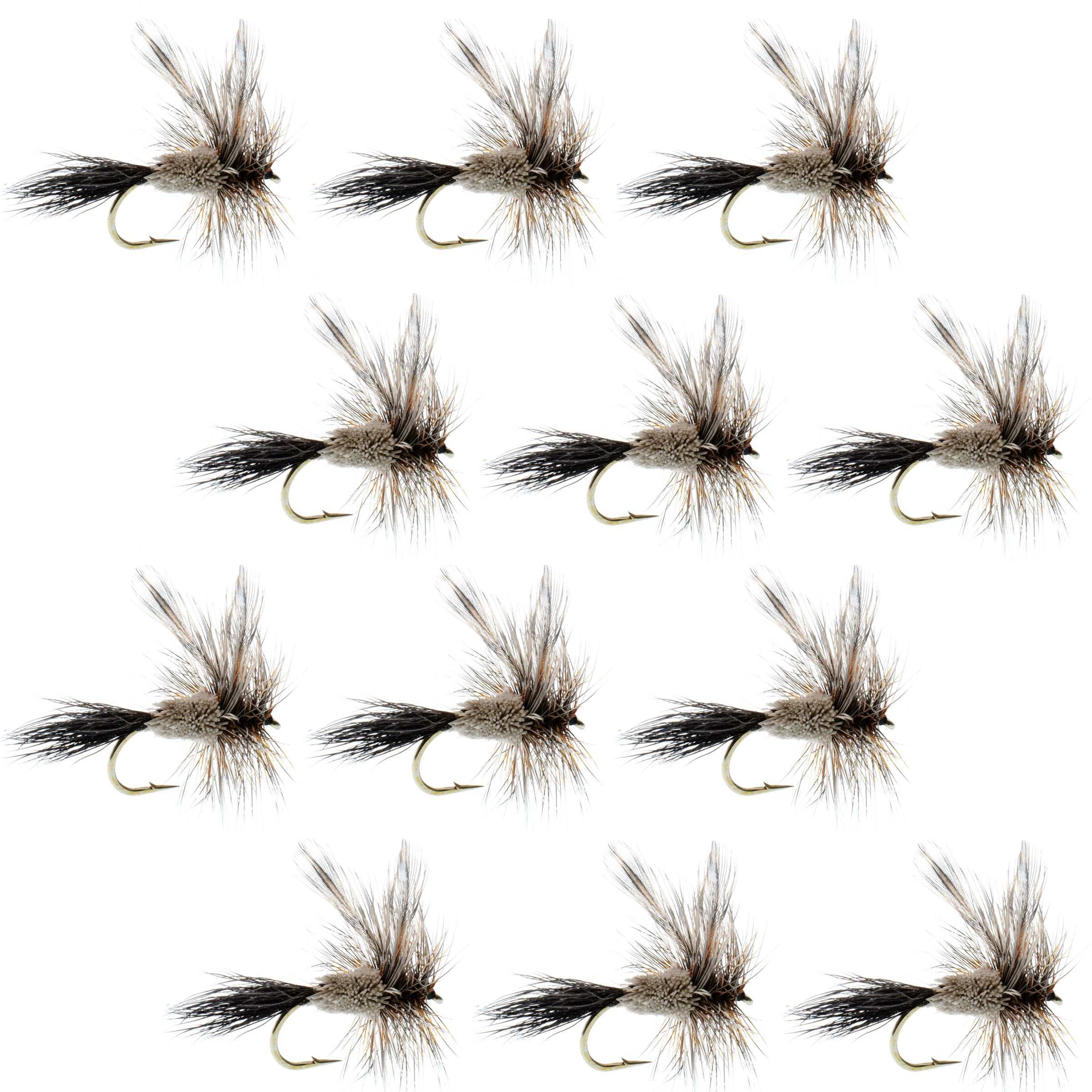 Barbless Adams Irresistible Classic Dry Fly - 1 Dozen Flies Hook Size ...