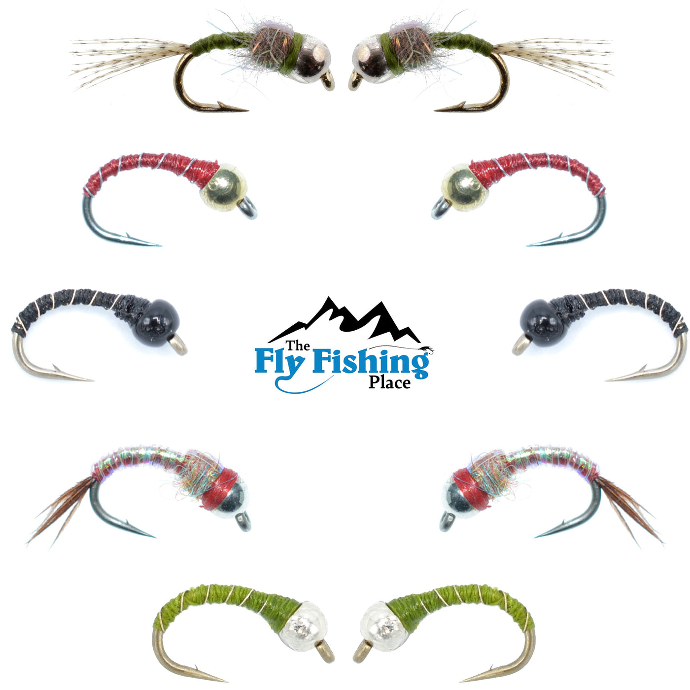 Basics Collection - Essential Bead Head Midge Nymph Assortment - 10 We ...