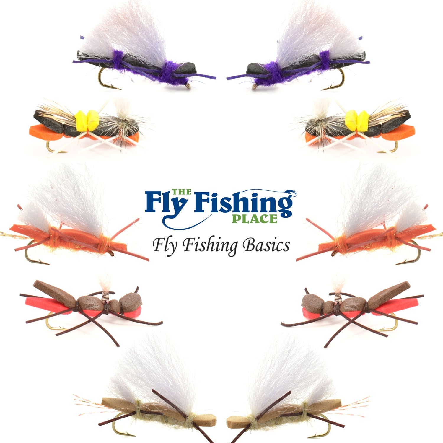 Basics Collection - Chernobyl Ant Foam Dry Fly Assortment - 10 Dry Fis ...