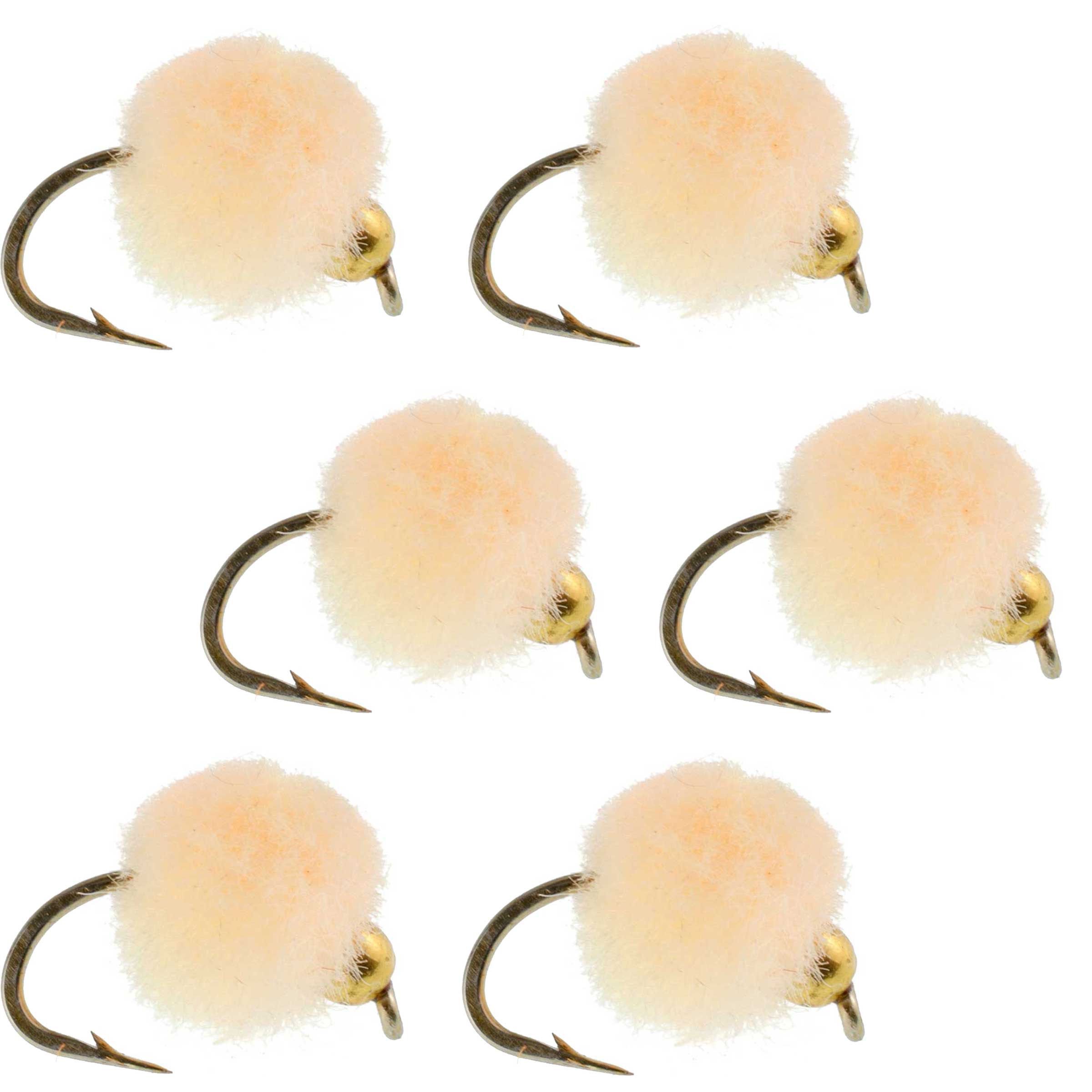 Bead Head Oregon Cheese Egg Fly Fishing Flies - 6 Flies Hook Size 16 ...
