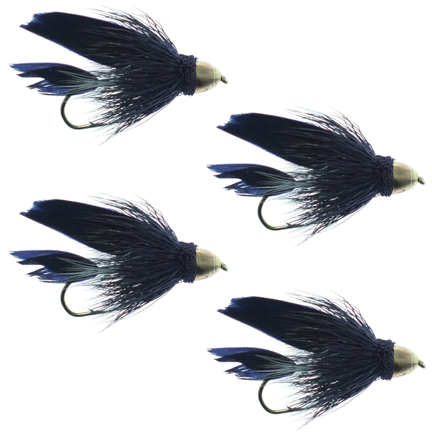 Cone Head Black Muddler Minnow Fly Fishing Flies - Classic Streamers ...