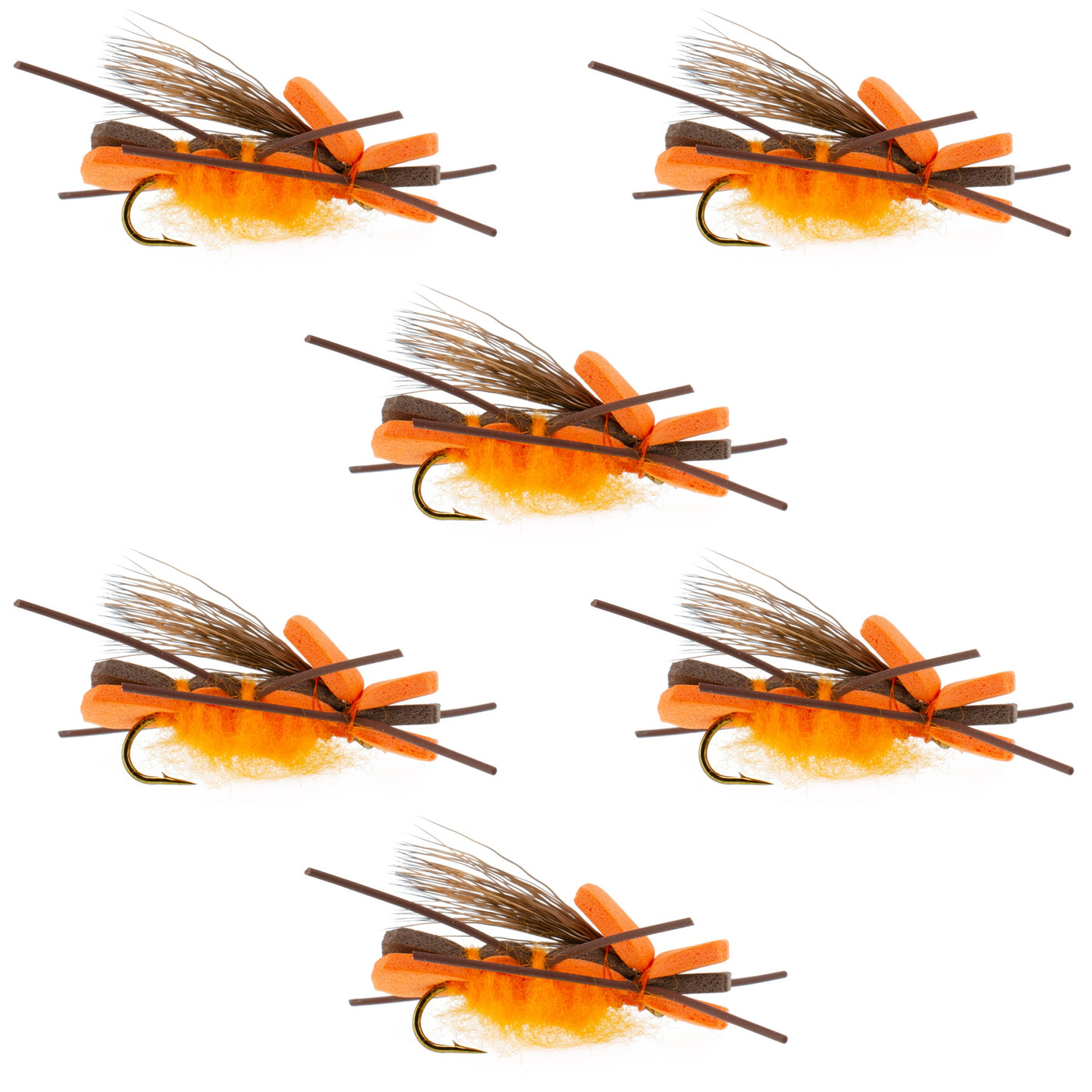 Orange Godzilla Hopper - Foam Grasshopper or Adult Salmonfly Fly Patte ...