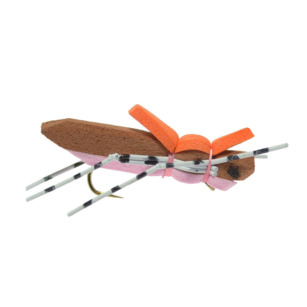 Morrish Hopper Foam Body Grasshopper Assortment Dry Fly - 8 Flies - 4 ...