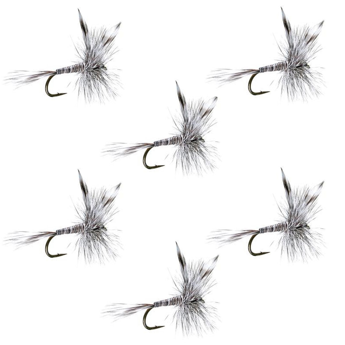 Mosquito Classic Trout Dry Fly Fishing Flies - Set of 6 Flies Size 16 ...