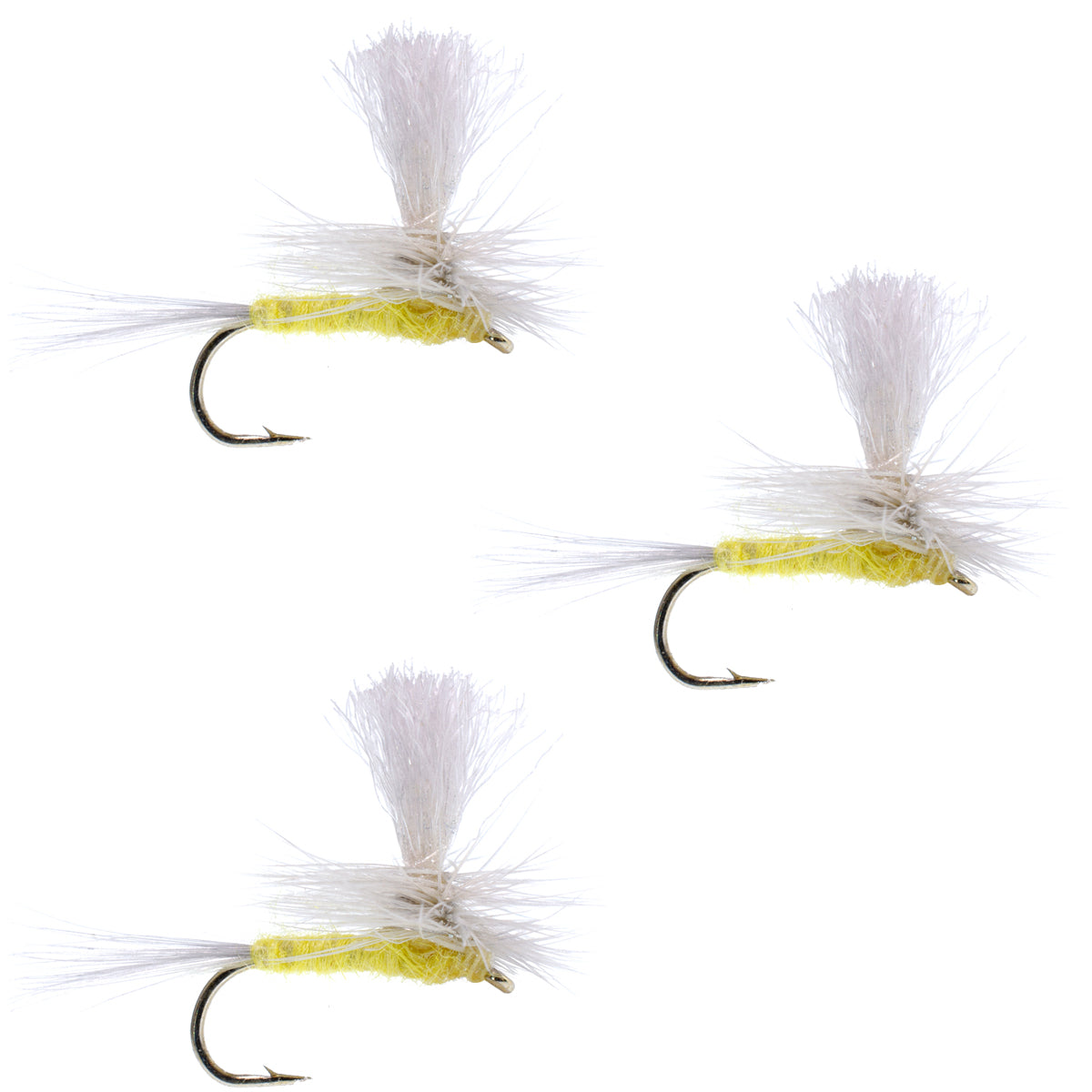 3 Pack Pale Morning Dun Parachute PMD Classic Dry Fly Hook Size 16 ...