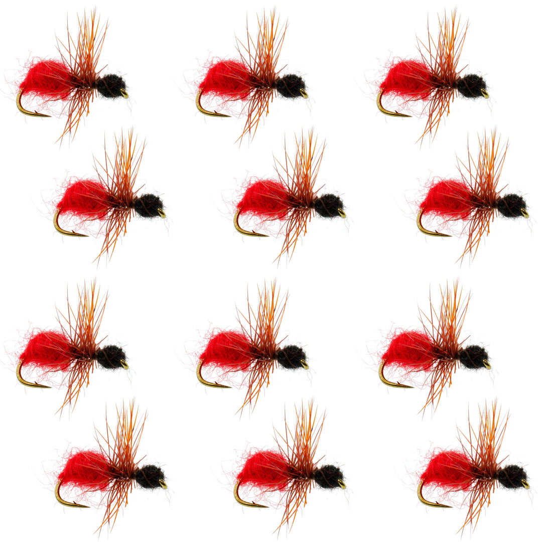 Velvet Cowkiller Ant Wasp Terrestrial Trout Dry Fly - 1 Dozen Flies Ho ...