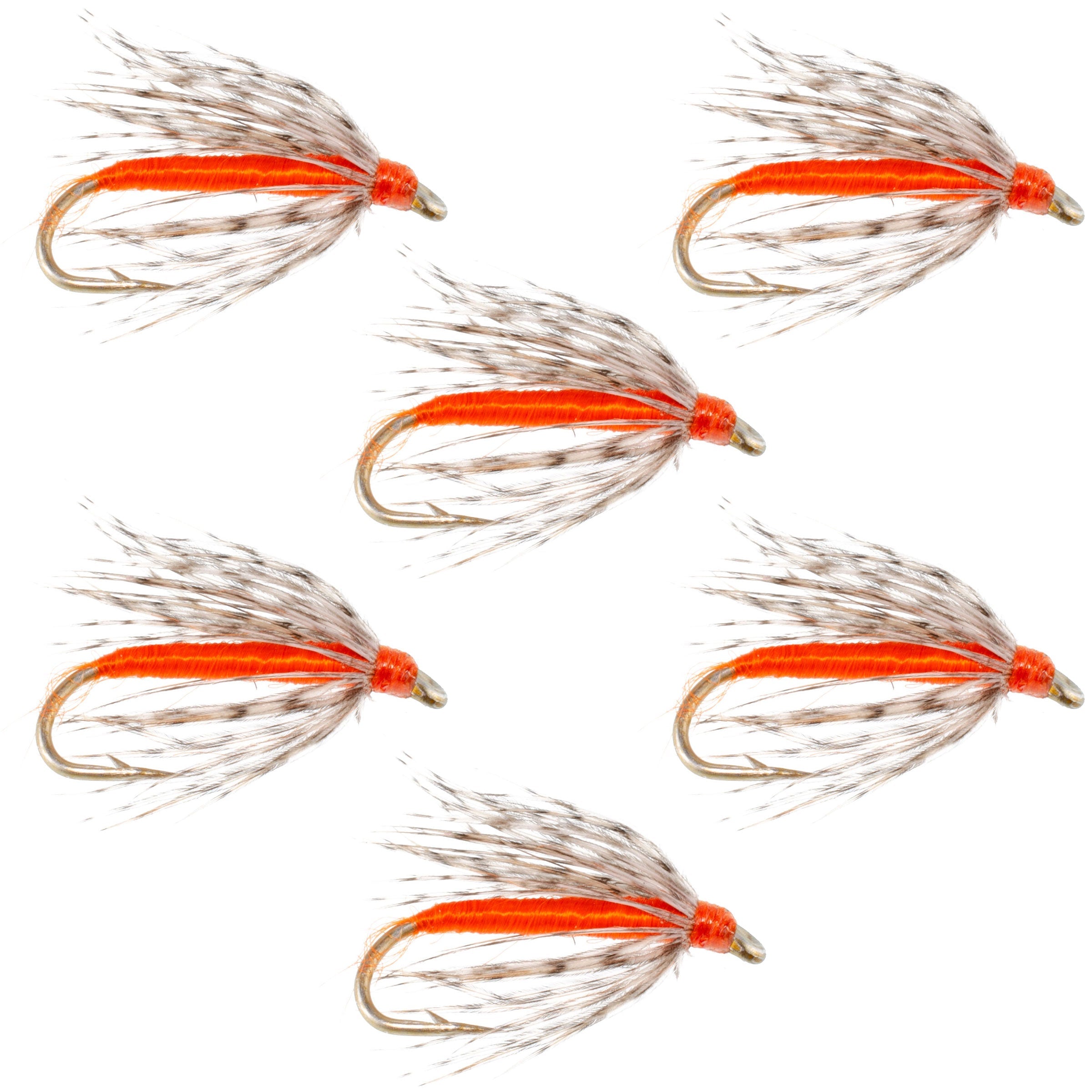 Soft Hackle Partridge and Orange Fly Fishing Wet Flies - 6 Flies Hook ...