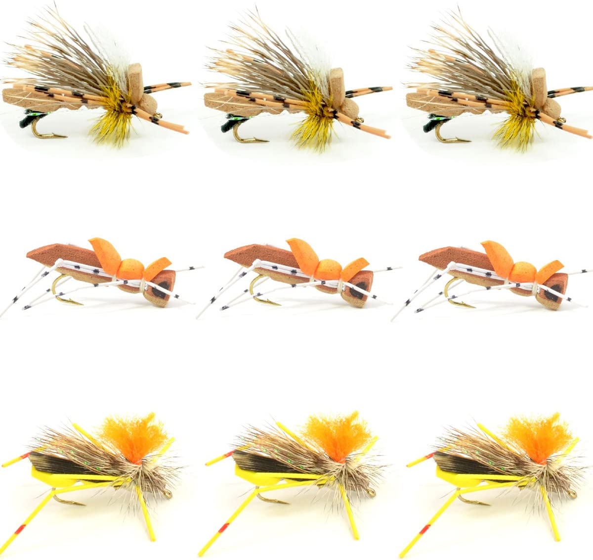 Grasshopper Trout Flies Fishing Flies Assortment Dropper Hopper Foam B ...